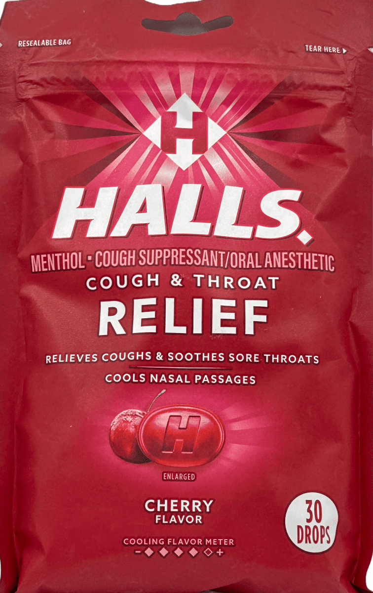 Halls - Cough & Throat Relief - Cherry Flavor - 30 Drops - Mason Pharmacy