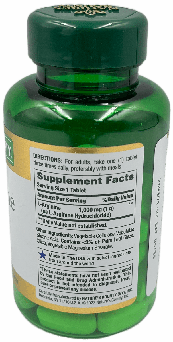 Nature's Bounty L-Arginine 1000 mg Tablets - 50 Ct - Mason Pharmacy